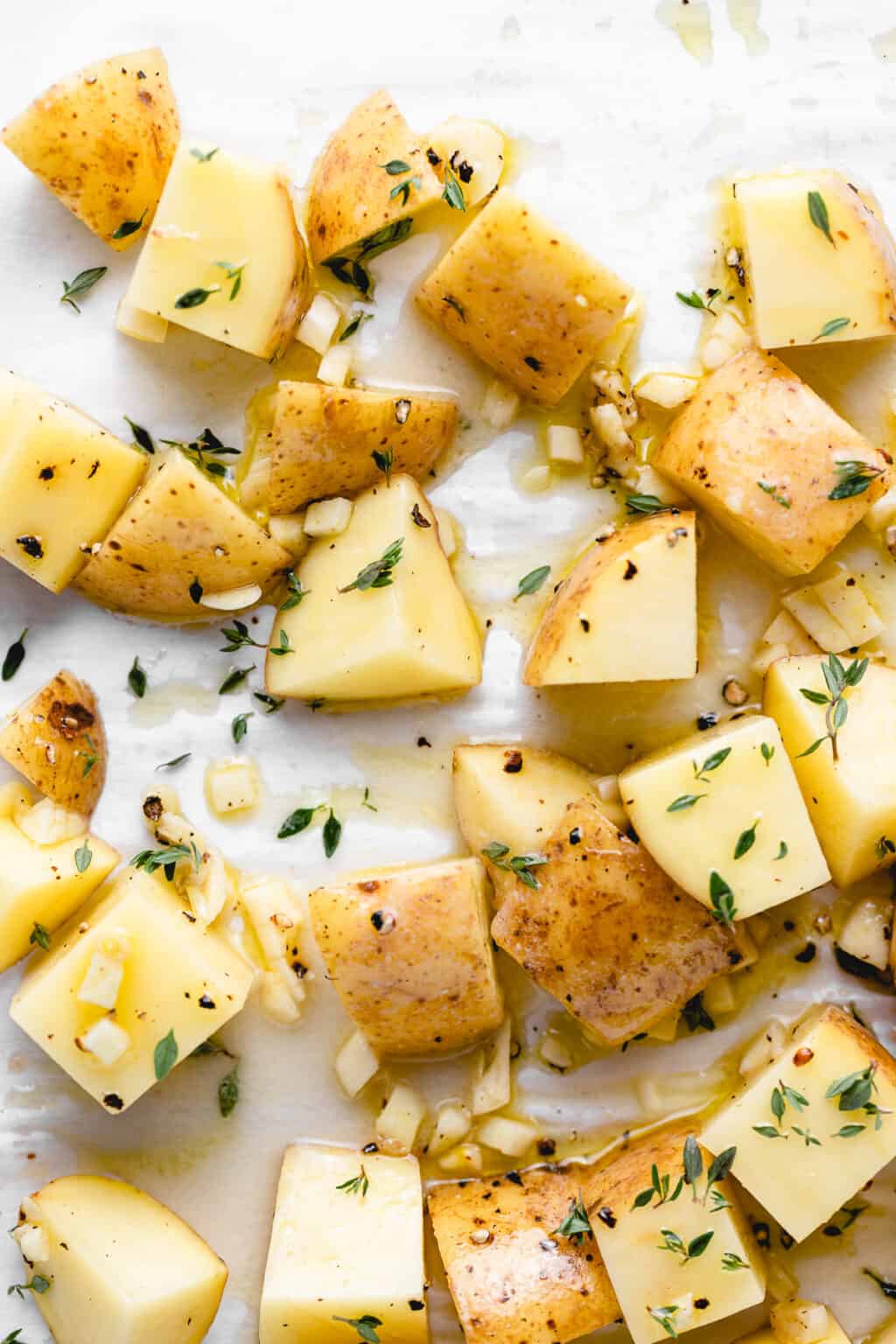 Garlic Roasted Potatoes (Buttery & Crispy) - Jessica in the Kitchen