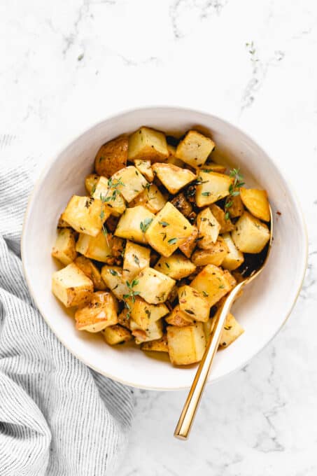 Garlic Roasted Potatoes (Buttery & Crispy) - Jessica in the Kitchen