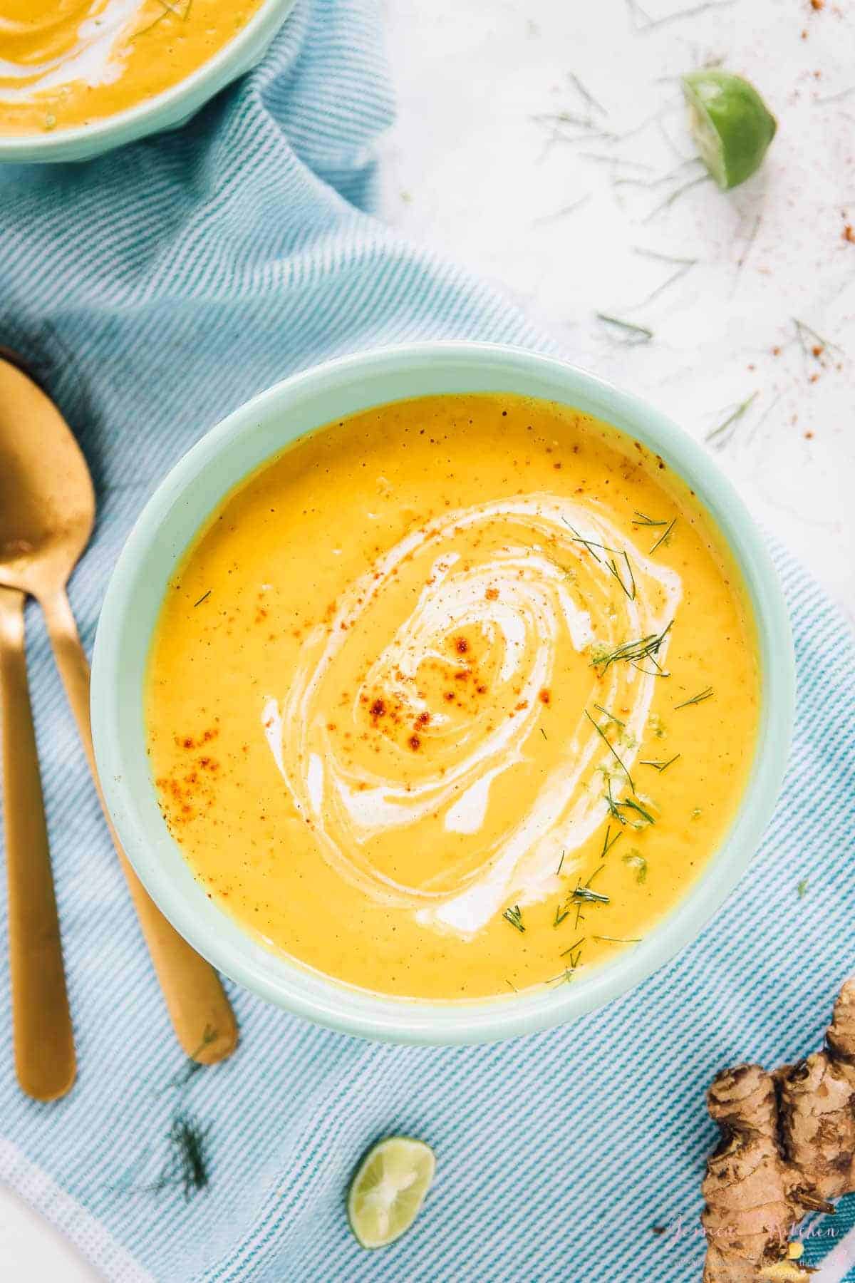 Roasted Carrot Soup Vegan Easy Sheet Pan Soup Jessica In The Kitchen