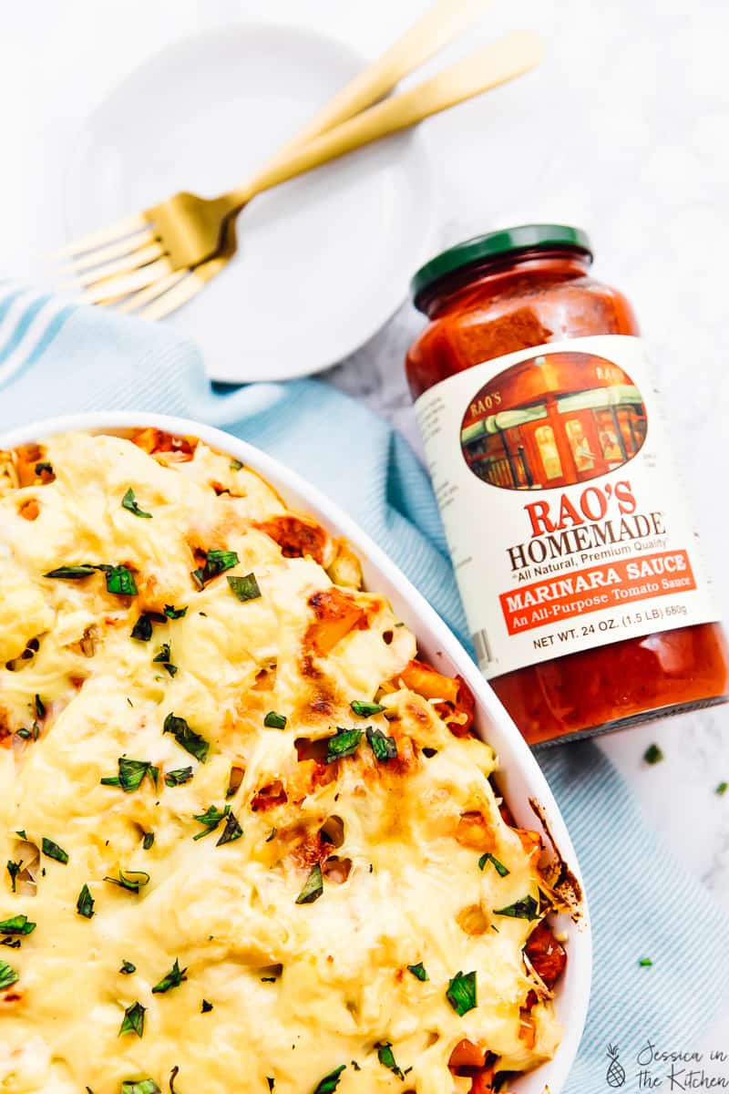 Cheesy Baked Ziti (5 Ingredients) - Jessica In The Kitchen