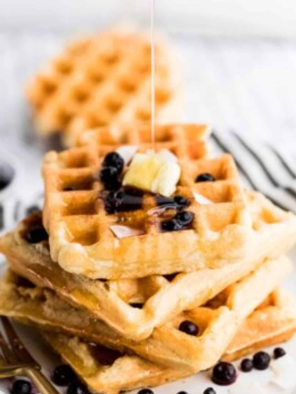 Vegan Waffles (Fluffy and Crispy) - Jessica in the Kitchen