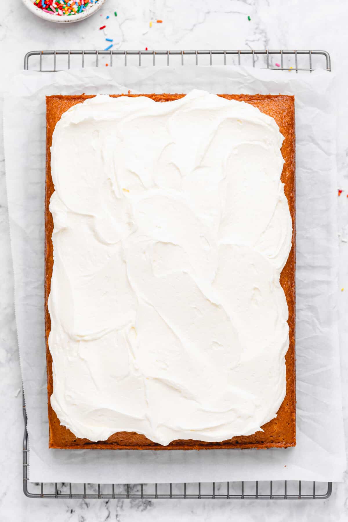 Vanilla Sheet Cake Recipe | Jessica in the Kitchen