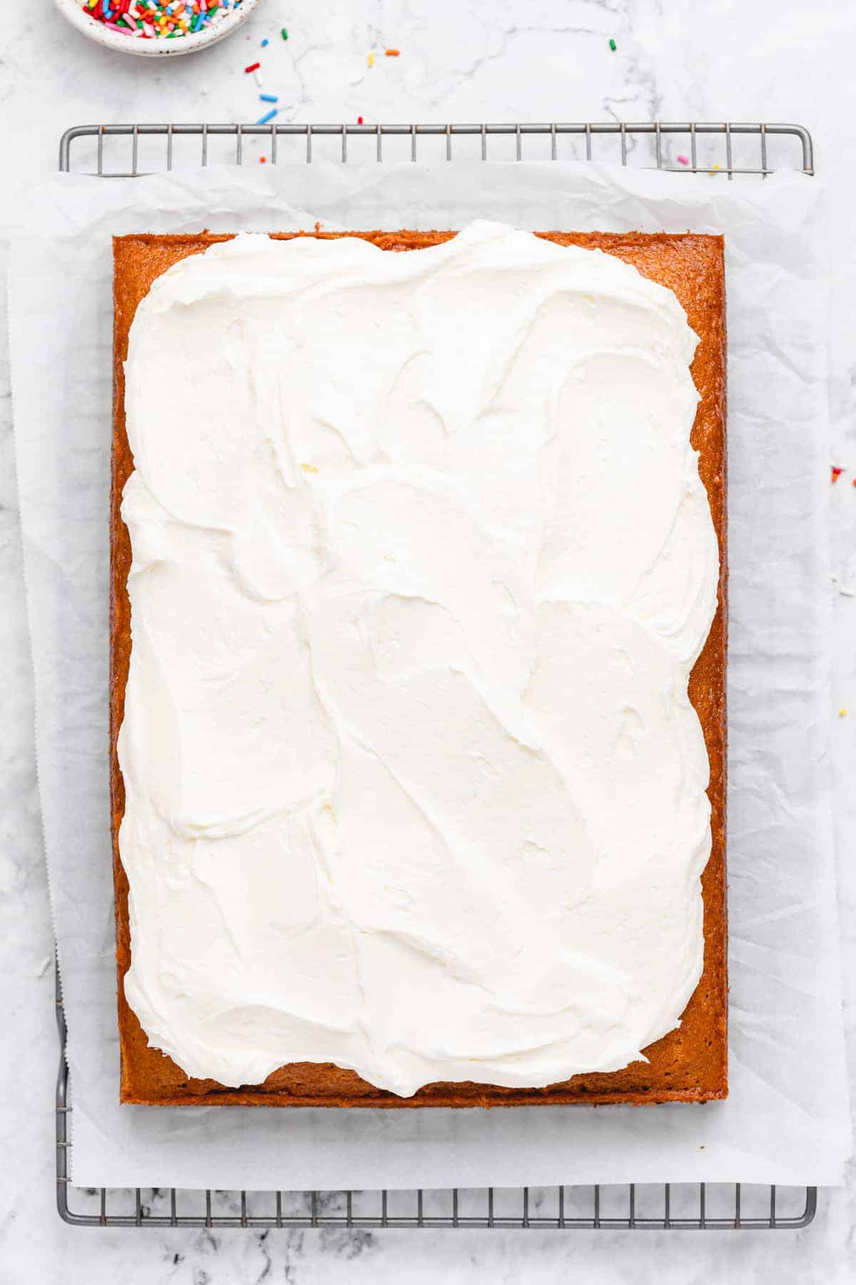 Vanilla Sheet Cake Recipe | Jessica in the Kitchen