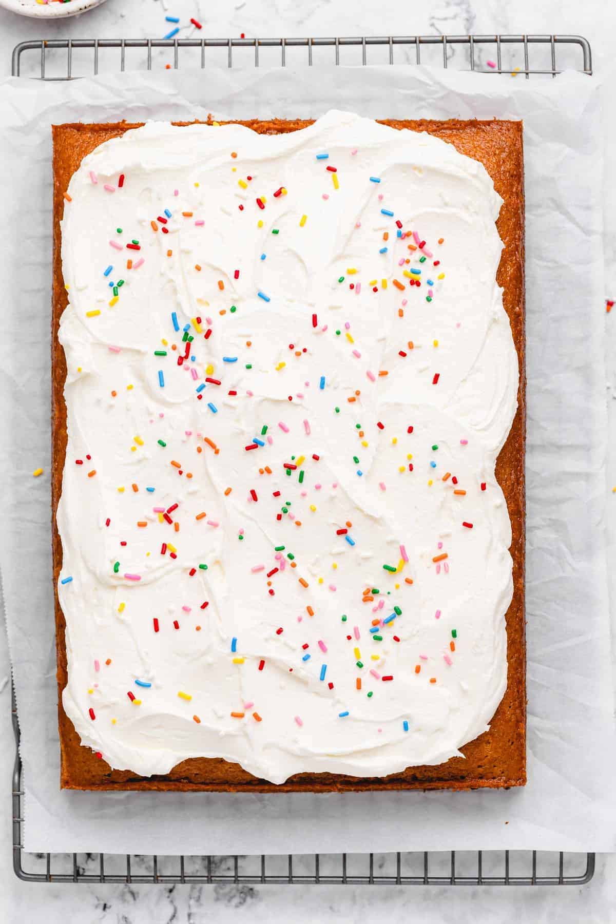 Vanilla Sheet Cake Recipe | Jessica in the Kitchen