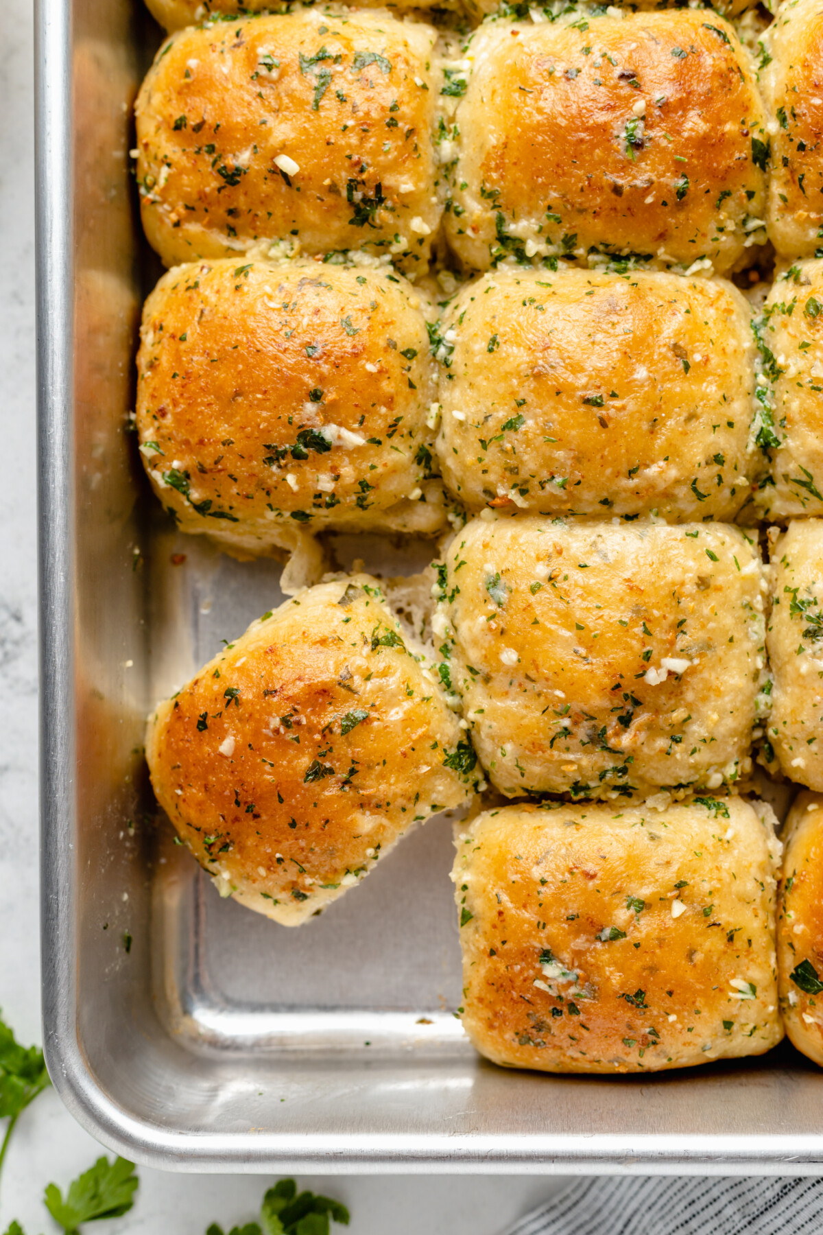 Soft + Buttery Vegan Garlic Parmesan Dinner Rolls | Jessica in the Kitchen