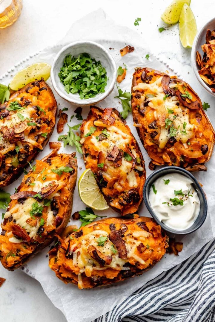 Loaded Sweet Potato Skins | Jessica in the Kitchen