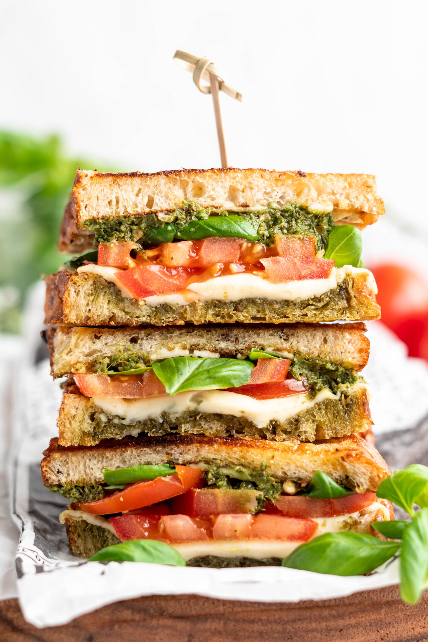 Vegan Caprese Sandwich with Parsley Pesto | Jessica in the Kitchen