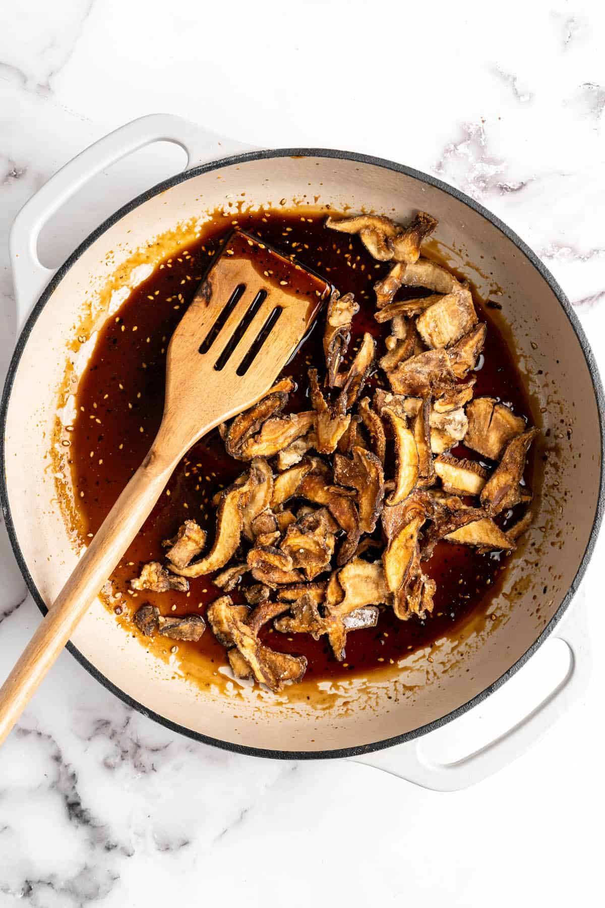 Sticky Sesame Shiitake Mushrooms | Jessica in the Kitchen