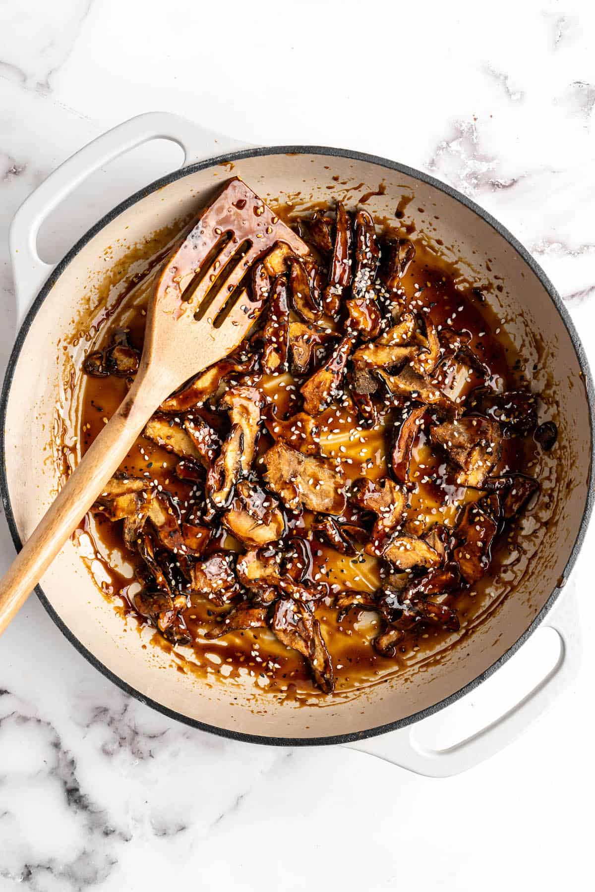 Sticky Sesame Shiitake Mushrooms | Jessica in the Kitchen