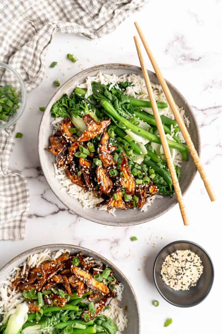Sticky Sesame Shiitake Mushrooms | Jessica in the Kitchen