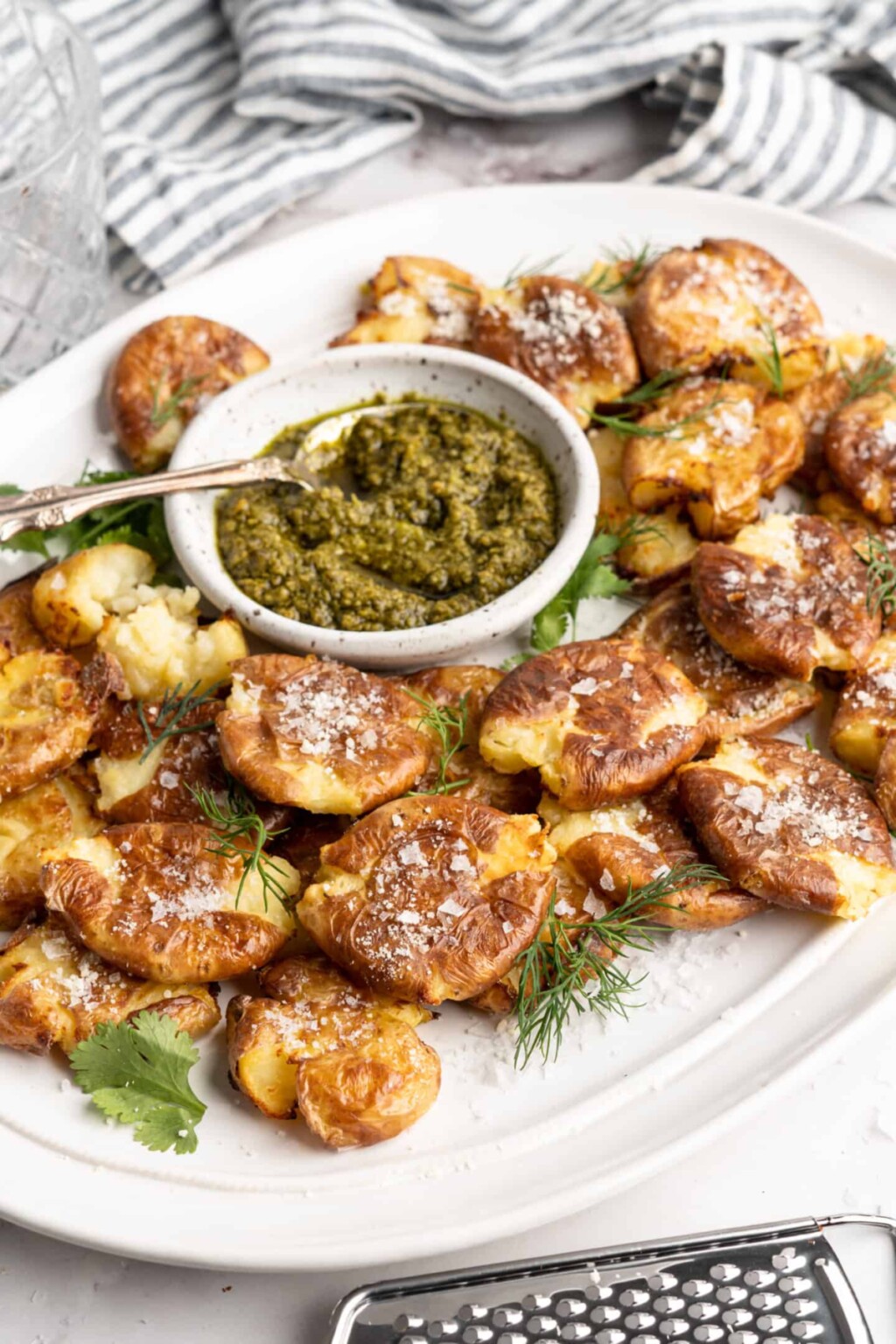 Air Fryer Smashed Potatoes Recipe | Jessica in the Kitchen