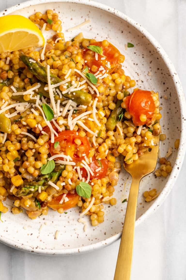Vegan Herb & Veggie Fregola | Jessica in the Kitchen