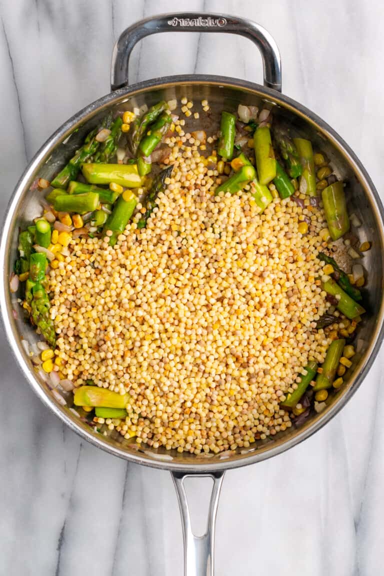 Vegan Herb & Veggie Fregola | Jessica in the Kitchen