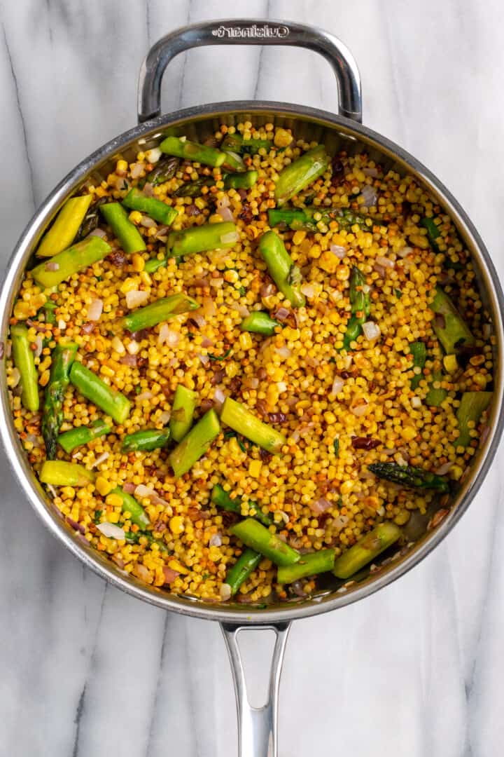 Vegan Herb & Veggie Fregola | Jessica in the Kitchen