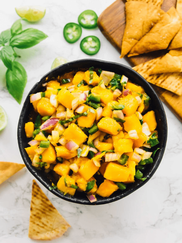Easy Mango Basil Salsa - Jessica in the Kitchen