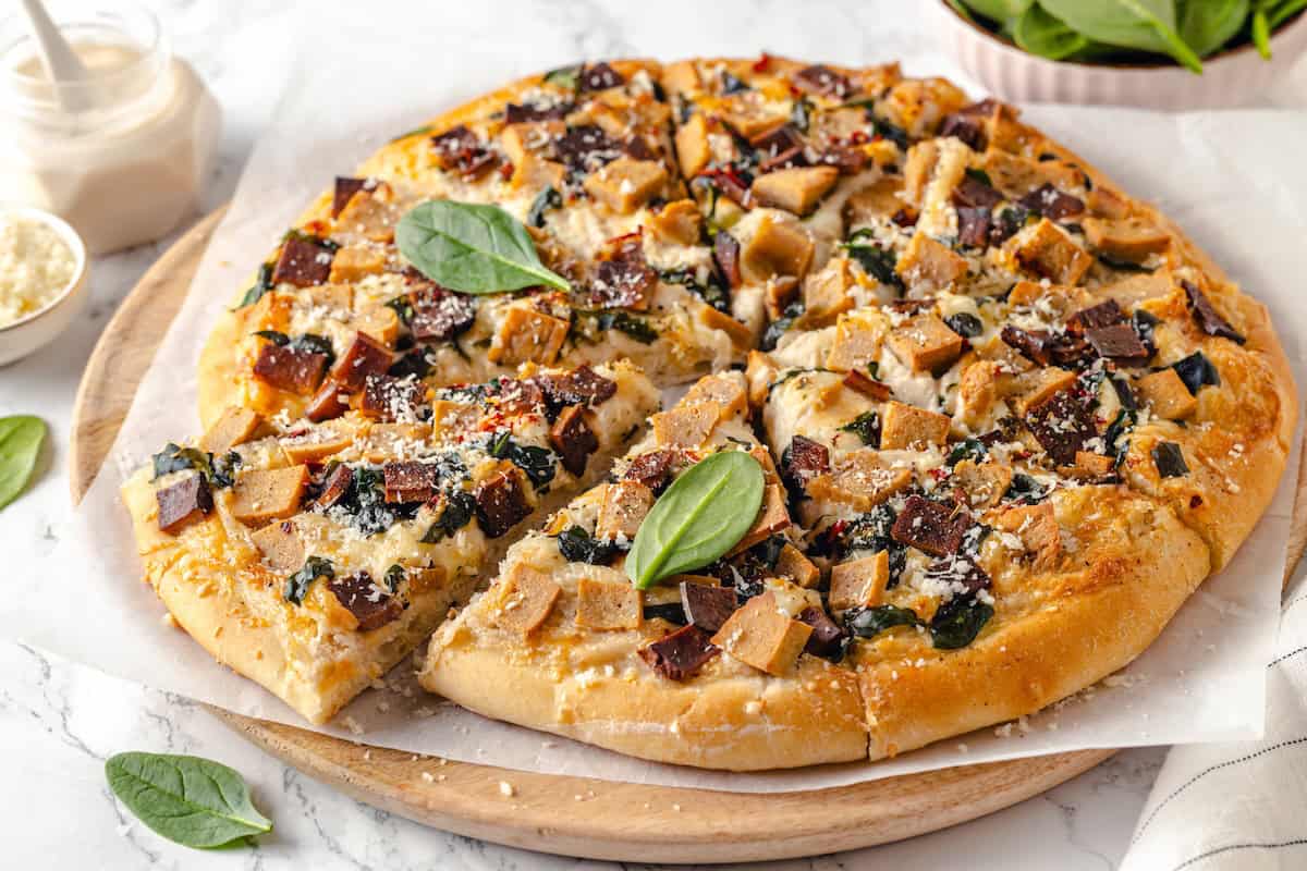 Alfredo Sauce Pizza | Jessica in the Kitchen