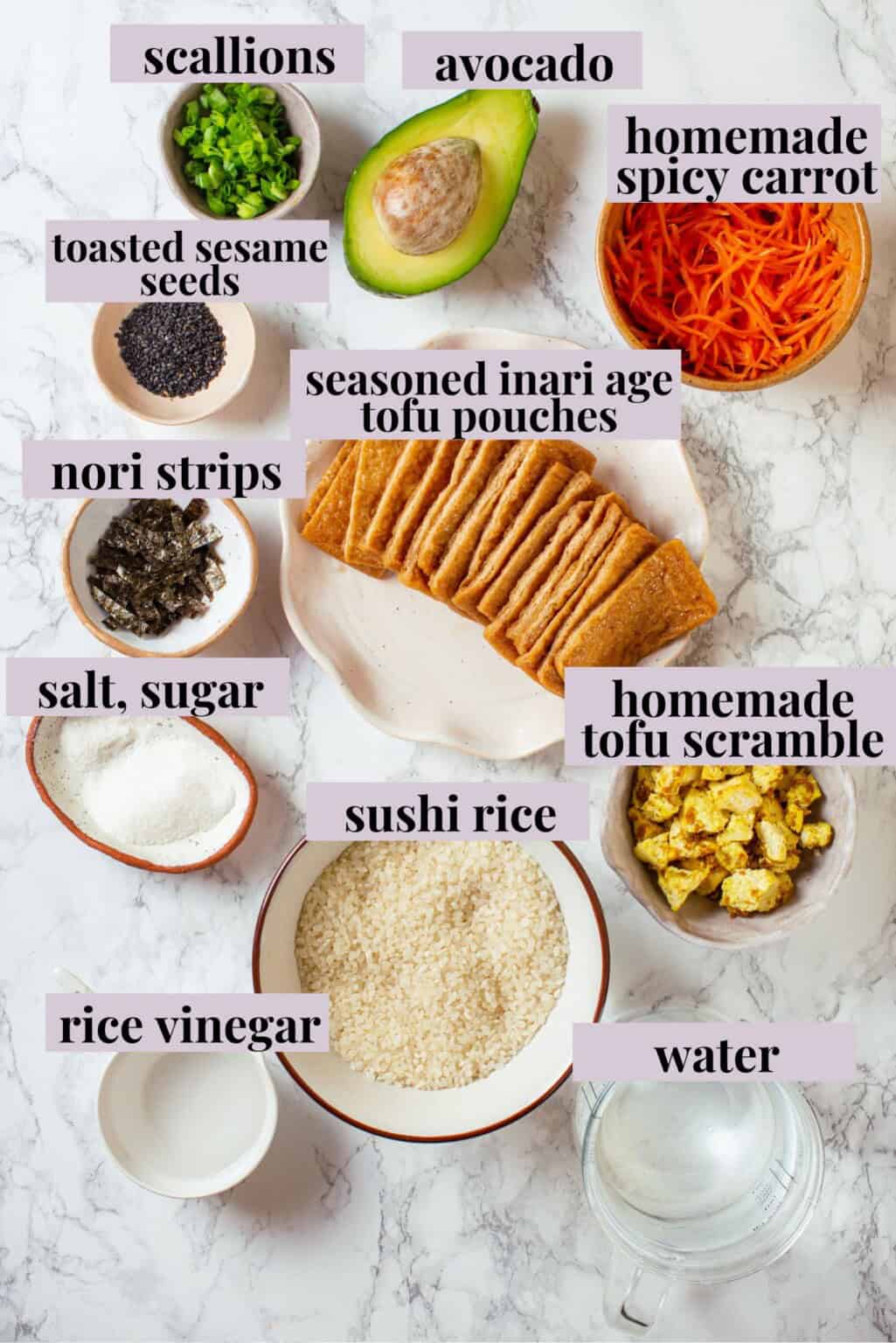 Inari Sushi (3 Vegan Topping Ideas!) | Jessica in the Kitchen