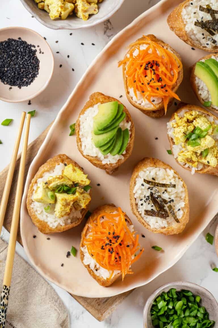 Inari Sushi (3 Vegan Topping Ideas!) | Jessica in the Kitchen