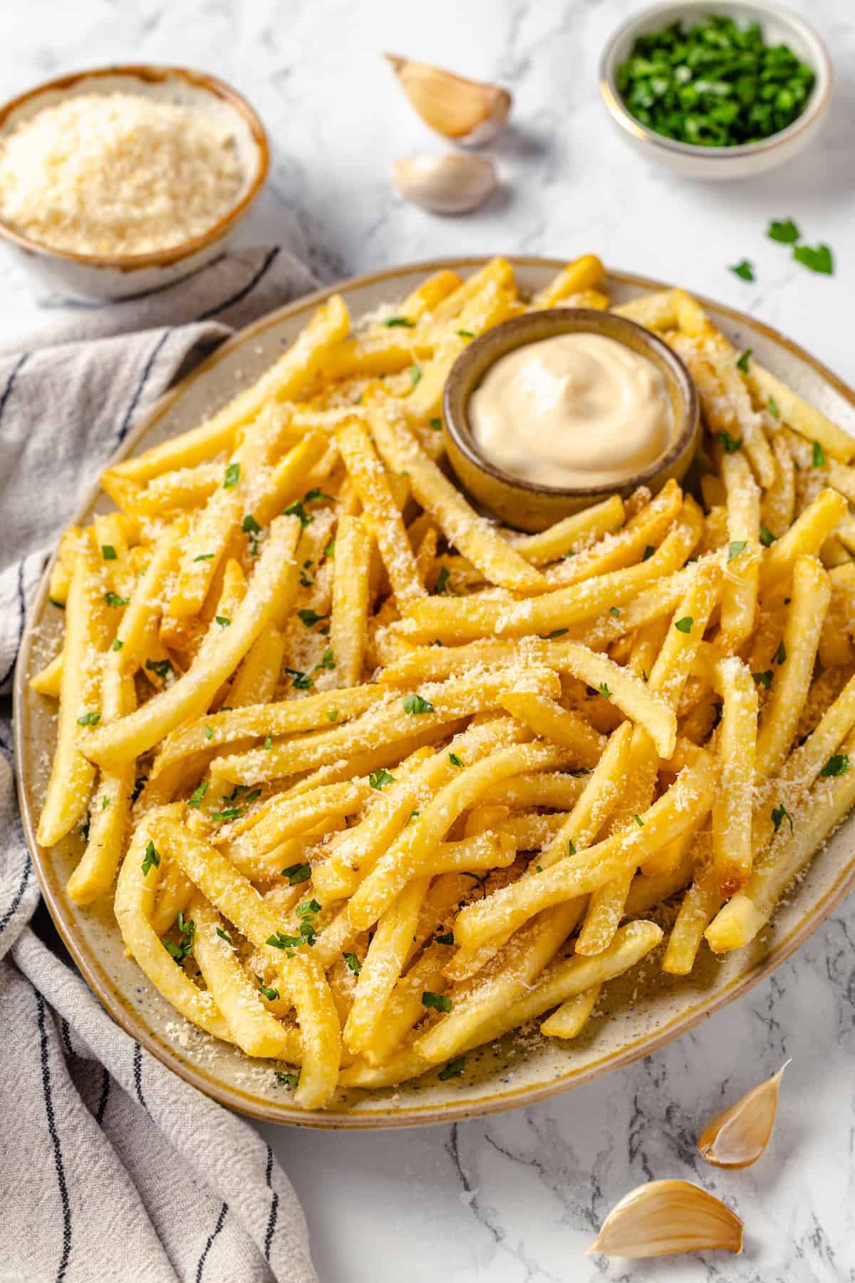 Garlic Fries (Baked or Fried!) | Jessica in the Kitchen