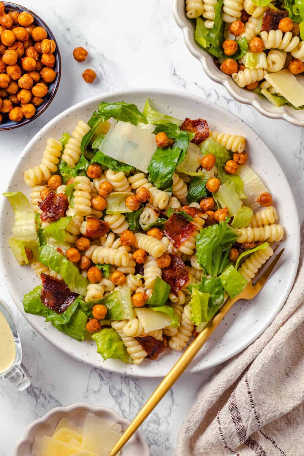 Caesar Pasta Salad With Crispy Chickpeas | Jessica in the Kitchen