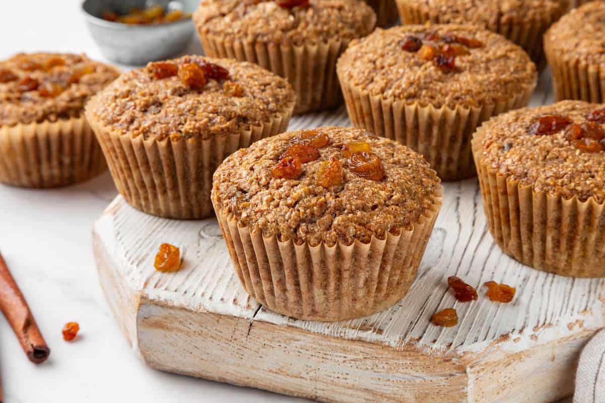 Cinnamon Raisin Bran Muffin Recipe | Jessica in the Kitchen