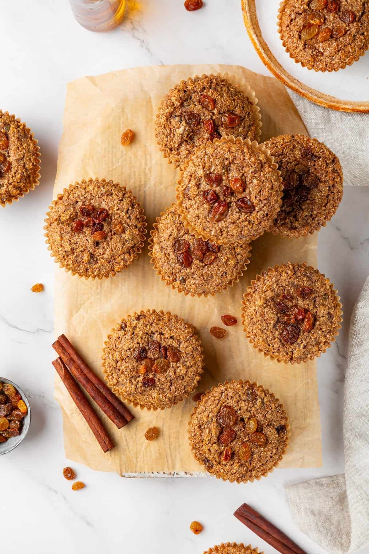 Cinnamon Raisin Bran Muffin Recipe | Jessica in the Kitchen